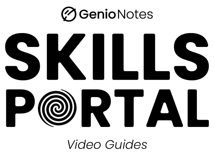 The Genio Notes Skills Portal: Become a better learner | Genio